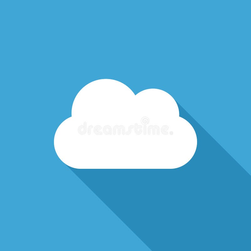 Cloud Icon, Modern Minimal Flat Design Style, Vector Illustration Stock ...