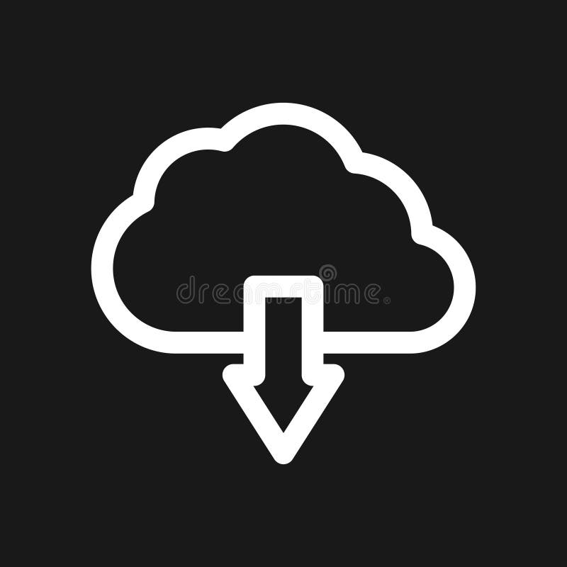 Cloud Icon, Outline and Solid Vector Illustration Stock Illustration ...