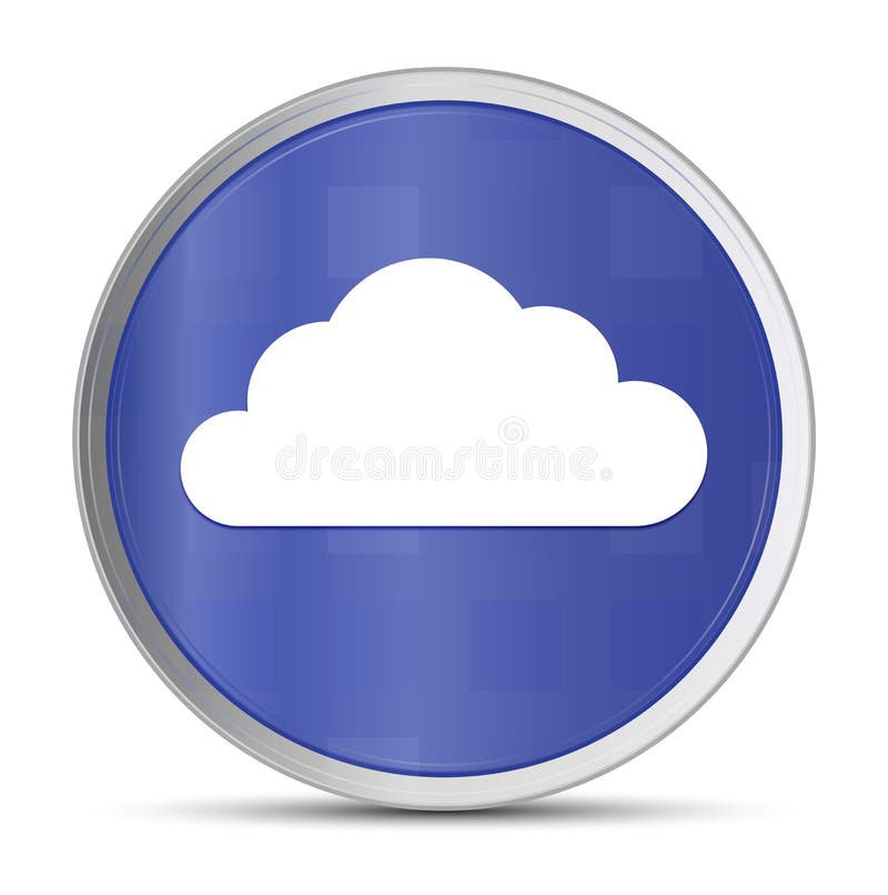 Cloud Icon Prime Blue Round Button Vector Illustration Design Silver ...