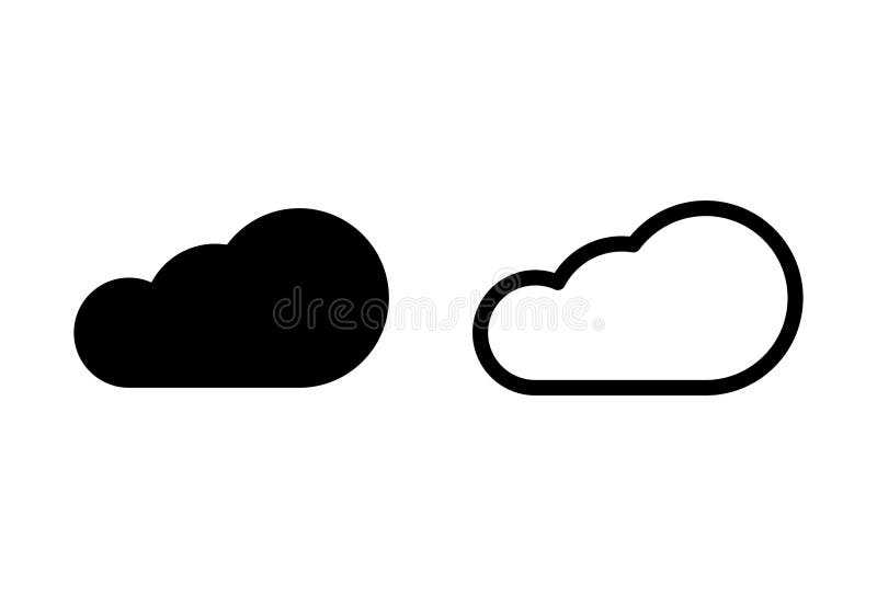 Cloud Icon . Cloud Vector Icon Stock Vector - Illustration of shape ...