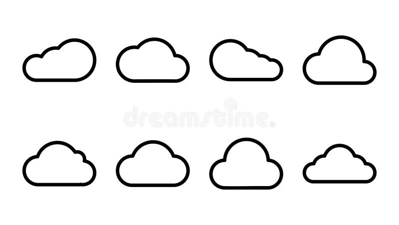 Cloud Icon . Cloud Vector Icon Stock Vector - Illustration of upload ...