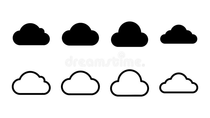 Cloud Icon . Cloud Vector Icon Stock Vector - Illustration of business ...