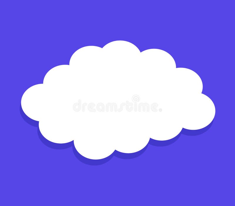 Cloud icon with shadow stock illustration. Illustration of icon - 79760497