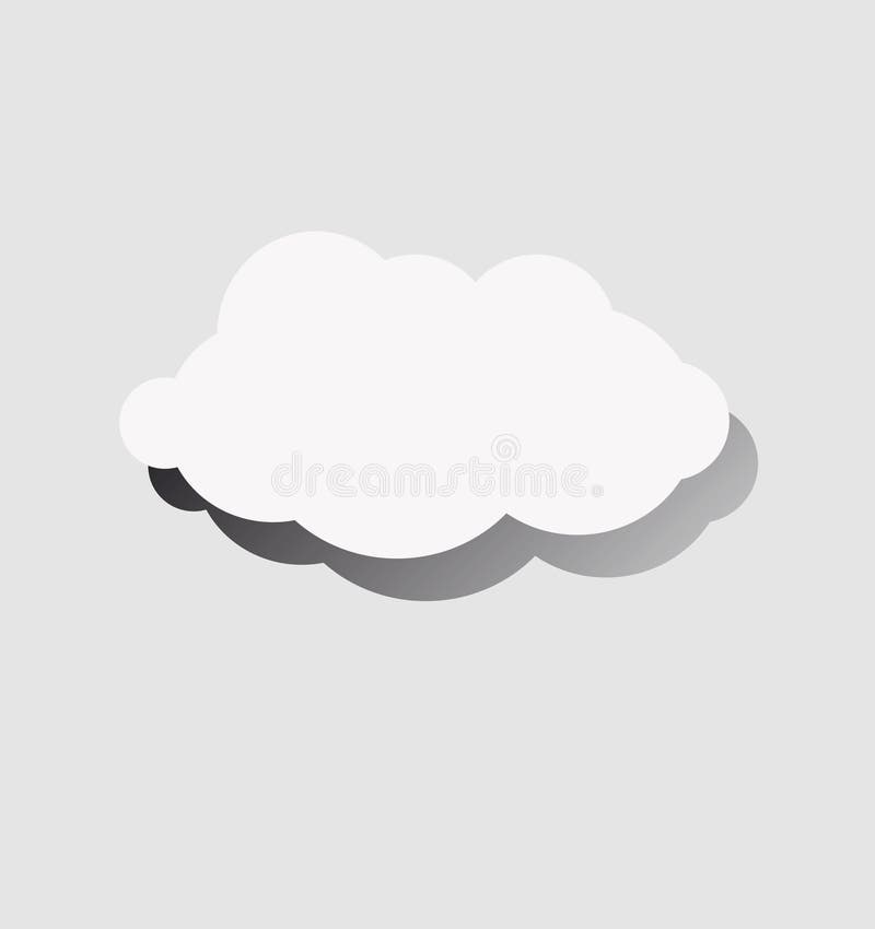 Cloud icon with shadow stock vector. Illustration of cloud - 71617478