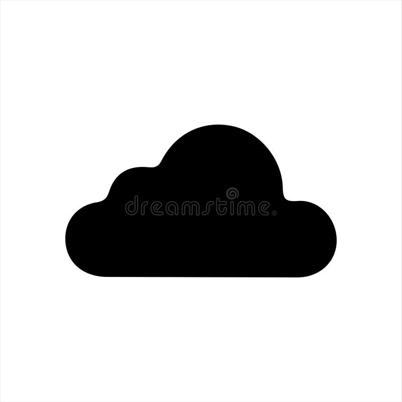 A Cloud Icon Silhouette is a Simple, Solid-color Outline of a Cloud ...