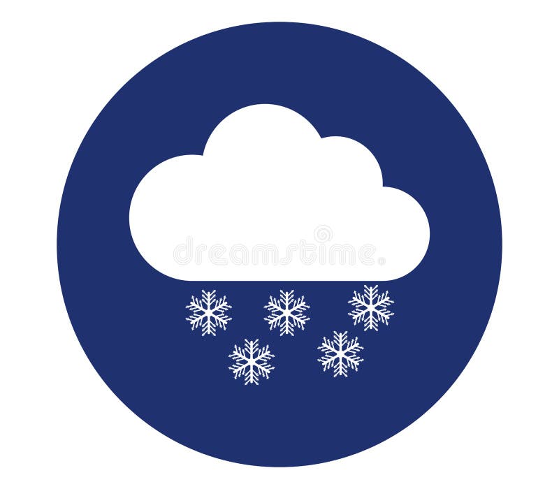 Cloud icon with snow stock illustration. Illustration of winter - 81615128