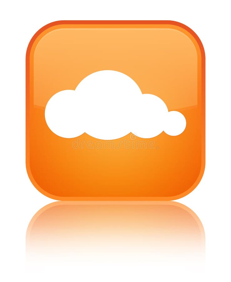 Cloud Icon Special Orange Square Button Stock Illustration ...