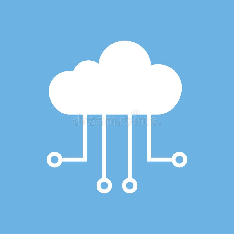 Cloud Icon Technology. Digital Computer Service Concept. Service ...