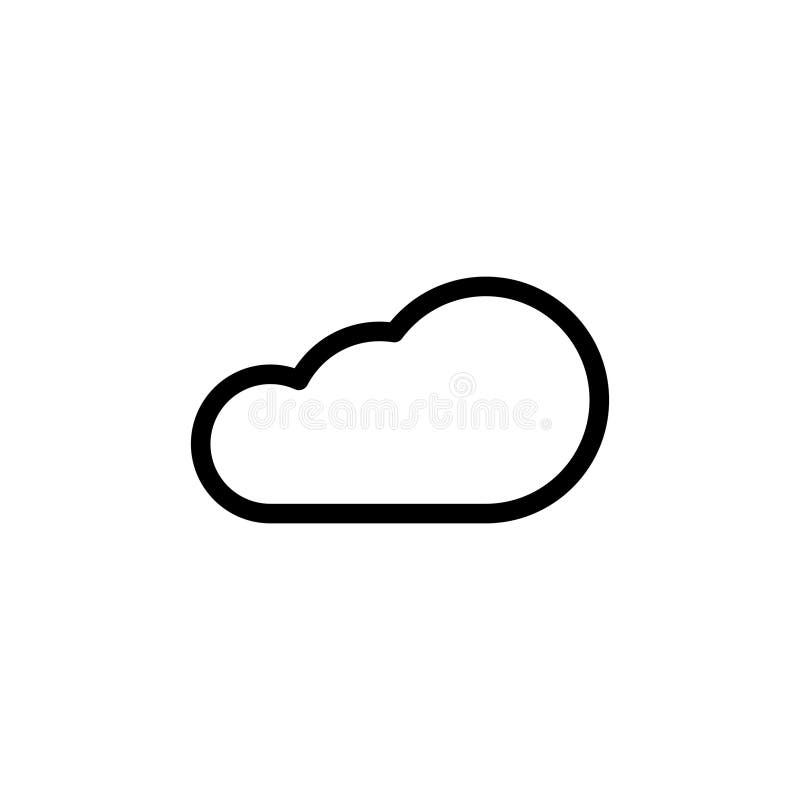 Cloud Icon . Cloud Vector Icon Stock Vector - Illustration of graphic ...