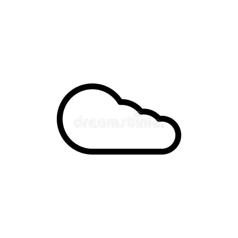 Cloud Icon . Cloud Vector Icon Stock Vector - Illustration of storage ...