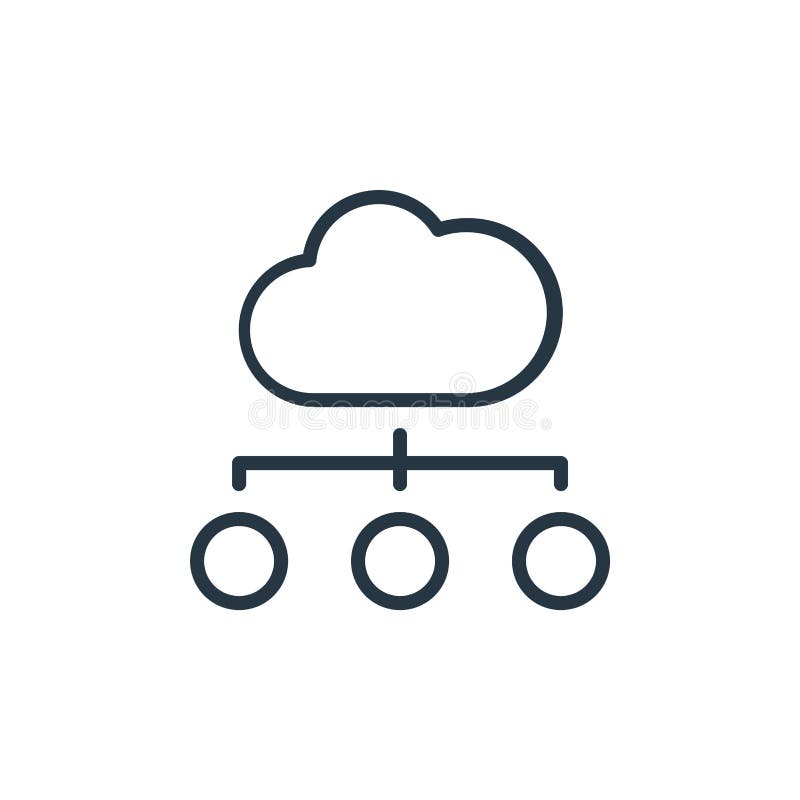 Cloud Icon Vector from Business and Office Concept. Thin Line ...