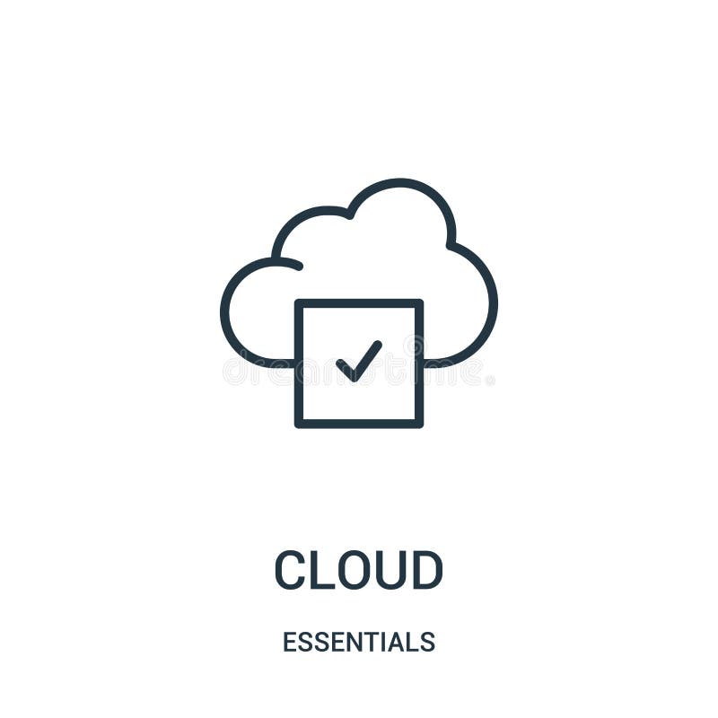 Cloud Icon Vector from Essentials Collection. Thin Line Cloud Outline ...