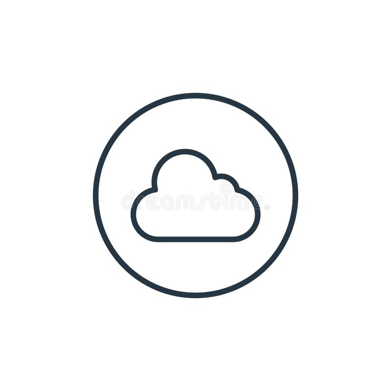 Cloud Icon Vector from General Concept. Thin Line Illustration of Cloud ...
