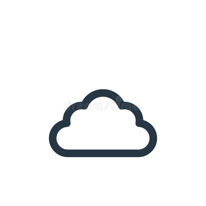 Cloud Icon Vector from Holiday Concept. Thin Line Illustration of Cloud ...