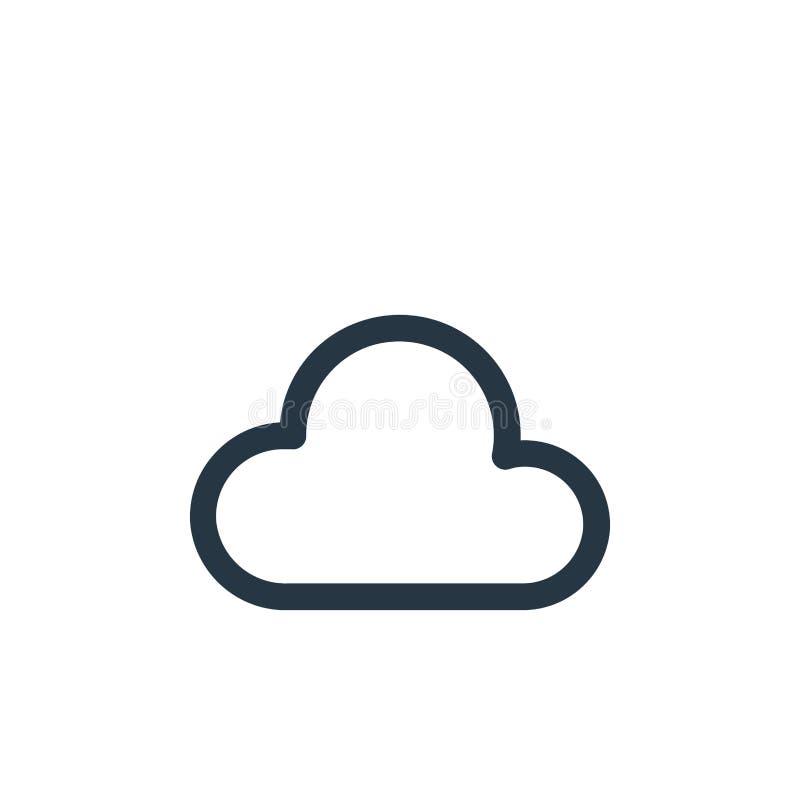 Cloud Icon Vector from Interface Concept. Thin Line Illustration of ...