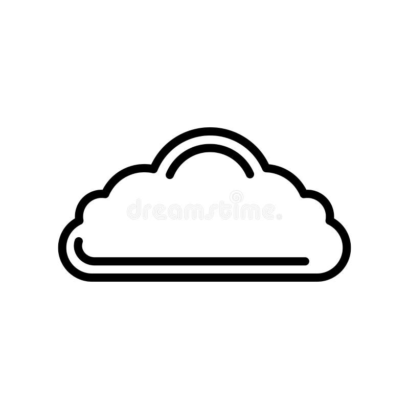 Cloud Icon Vector Isolated on White Background, Cloud Sign , Lin Stock ...