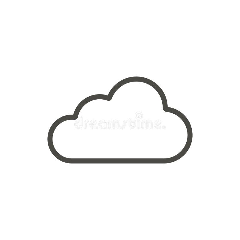 Cloud Icon Vector. Line Sky Symbol Stock Vector - Illustration of sign ...