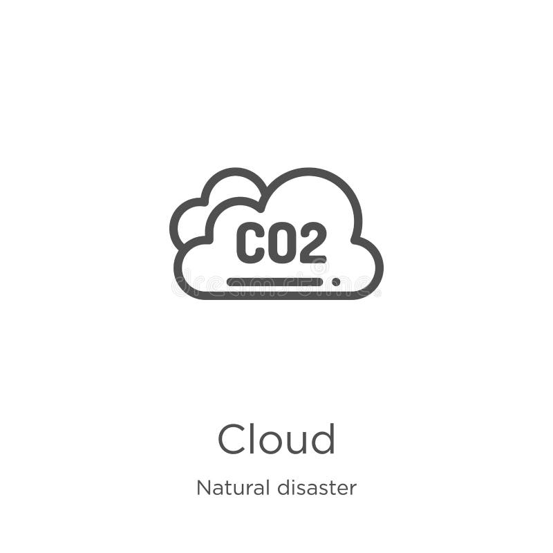 Cloud Icon Vector from Natural Disaster Collection. Thin Line Cloud ...