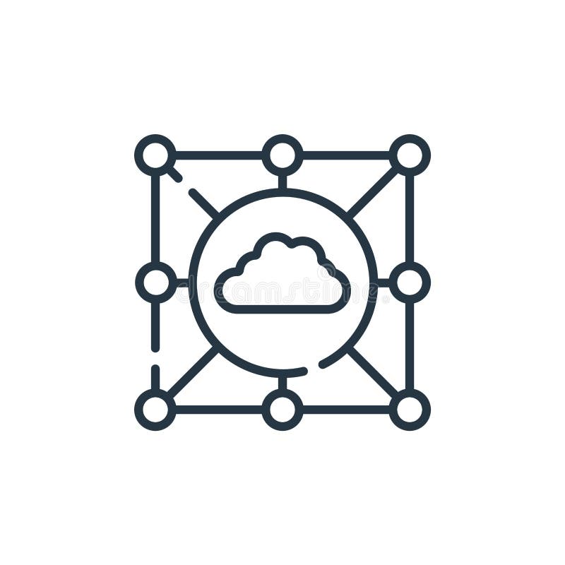 Cloud Icon Vector from Programming Concept. Thin Line Illustration of ...