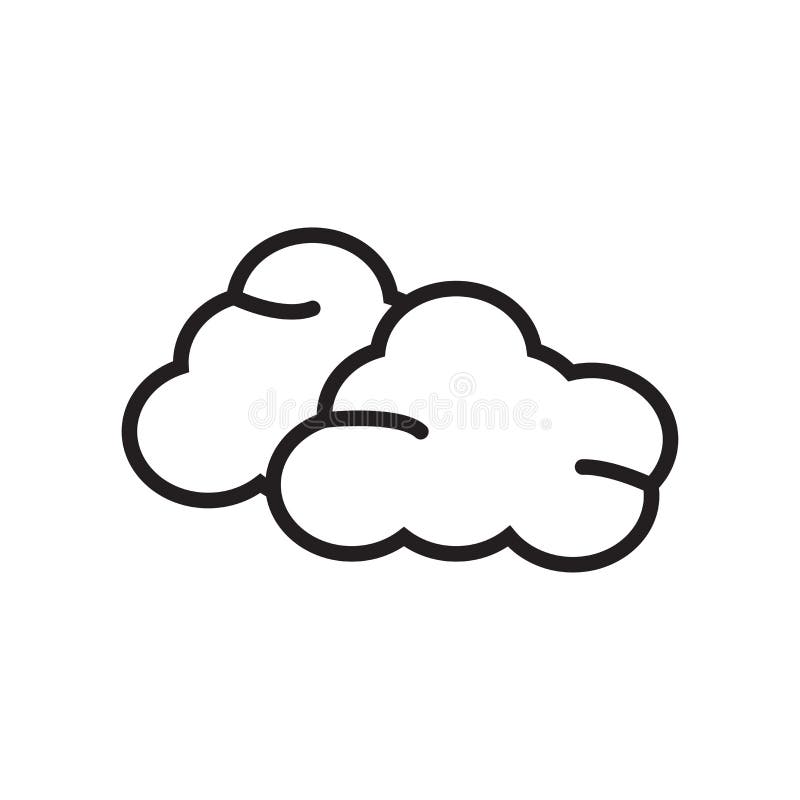 Cloud Icon Vector Sign and Symbol Isolated on White Background, Cloud ...