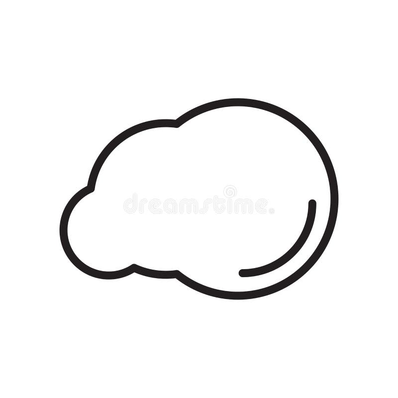 Cloud Icon Vector Sign and Symbol Isolated on White Background, Cloud ...