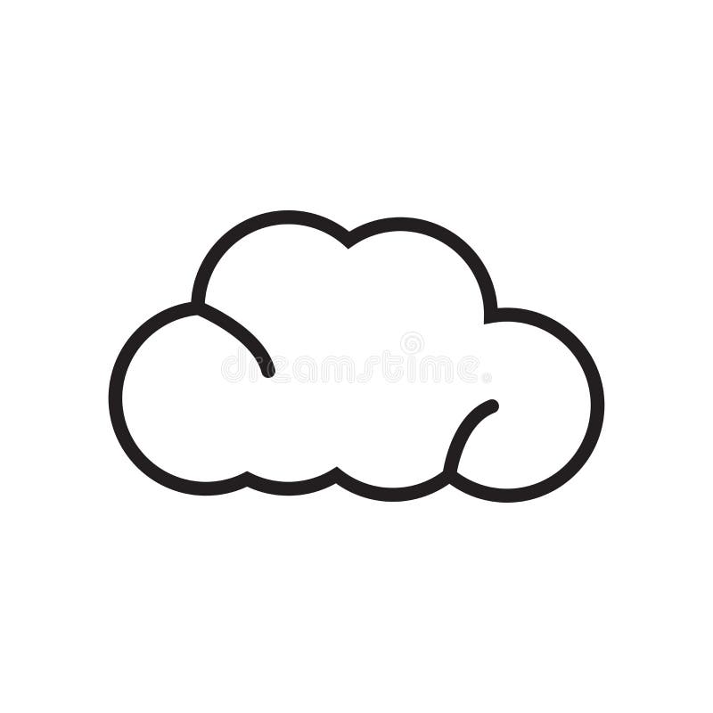 Cloud Icon Vector Sign and Symbol Isolated on White Background Stock ...