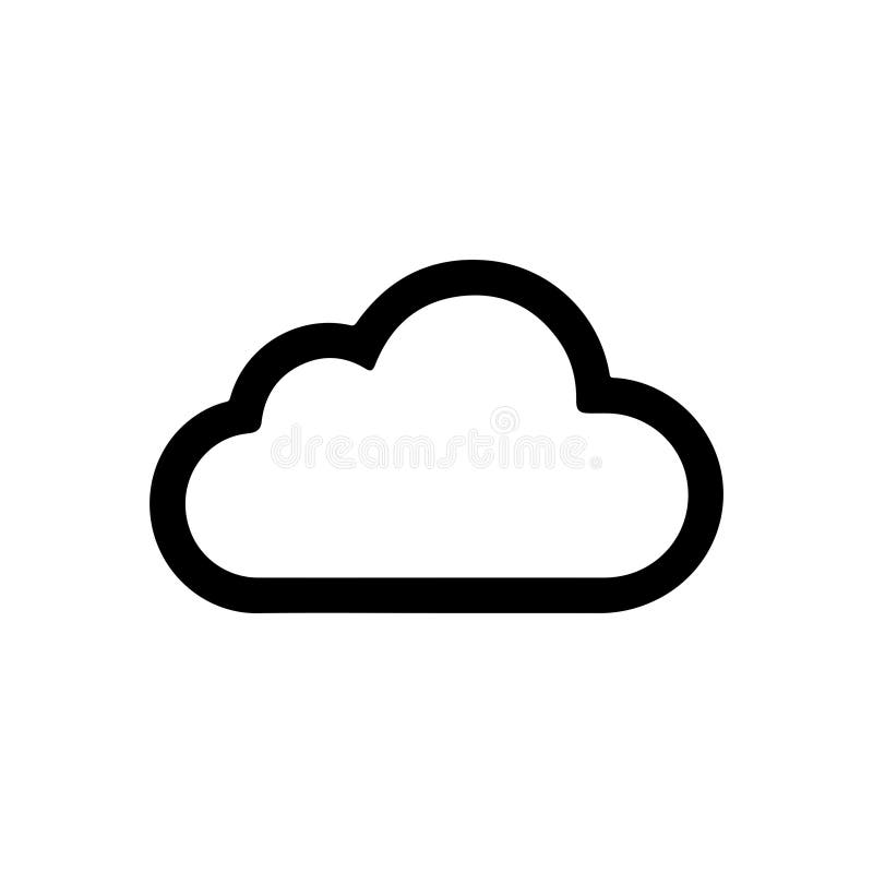 Cloud icon vector stock vector. Illustration of logo - 374511463