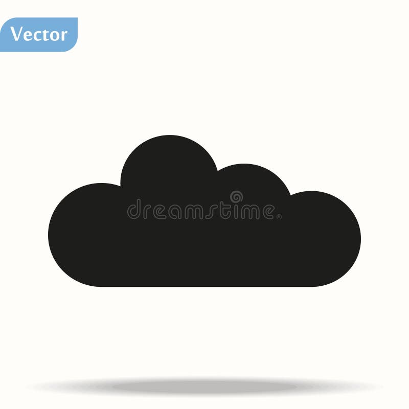 Cloud Icon Vector. Simple Flat Symbol. Perfect Black Pictogram ...
