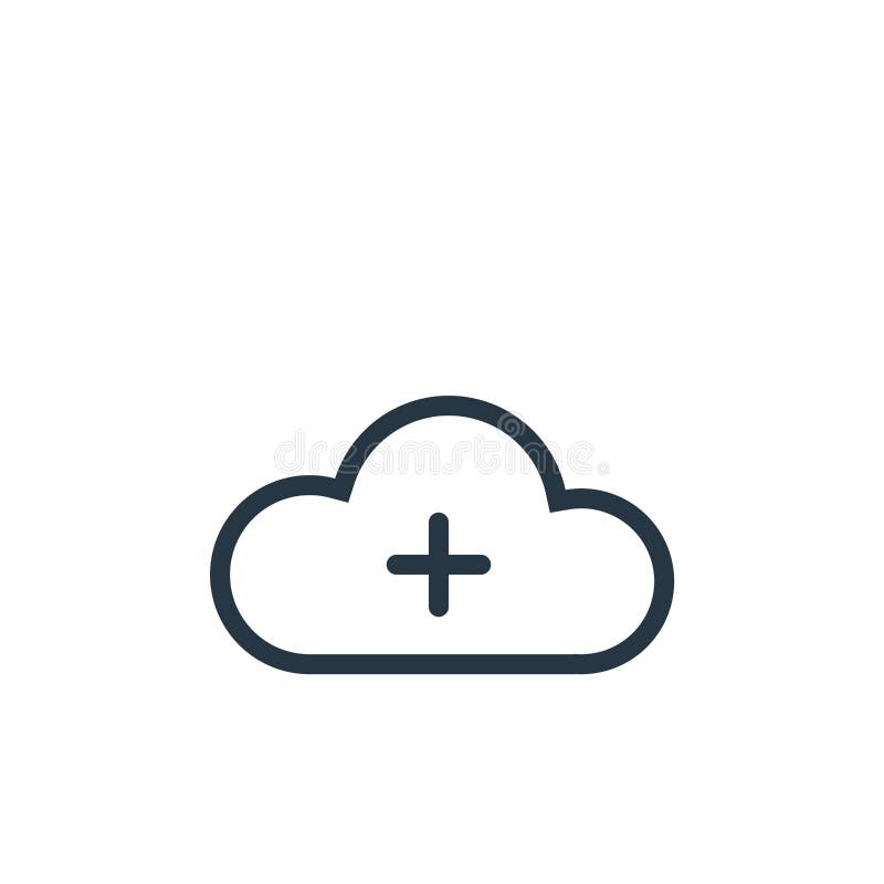 Cloud Icon Vector from Ui Concept. Thin Line Illustration of Cloud ...
