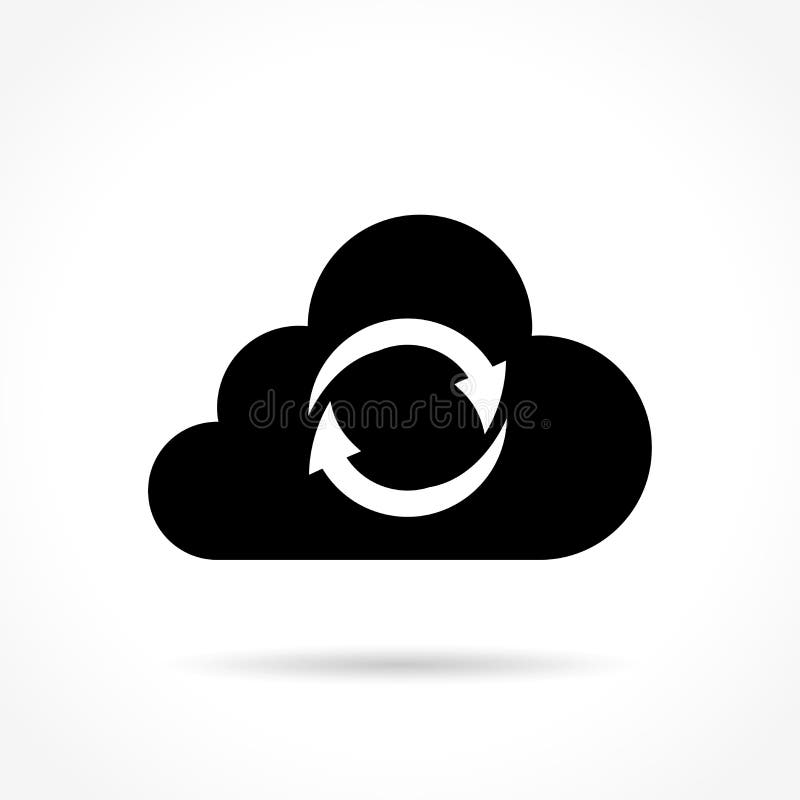 Data Cloud Icon on White Background Stock Vector - Illustration of ...