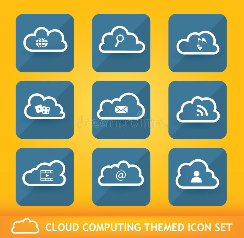 Cloud icons stock vector. Illustration of data, game - 37527176