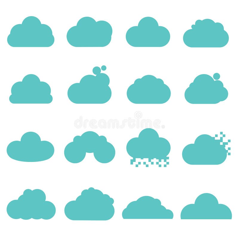 Cloud icons stock illustration. Illustration of abstract - 40849822