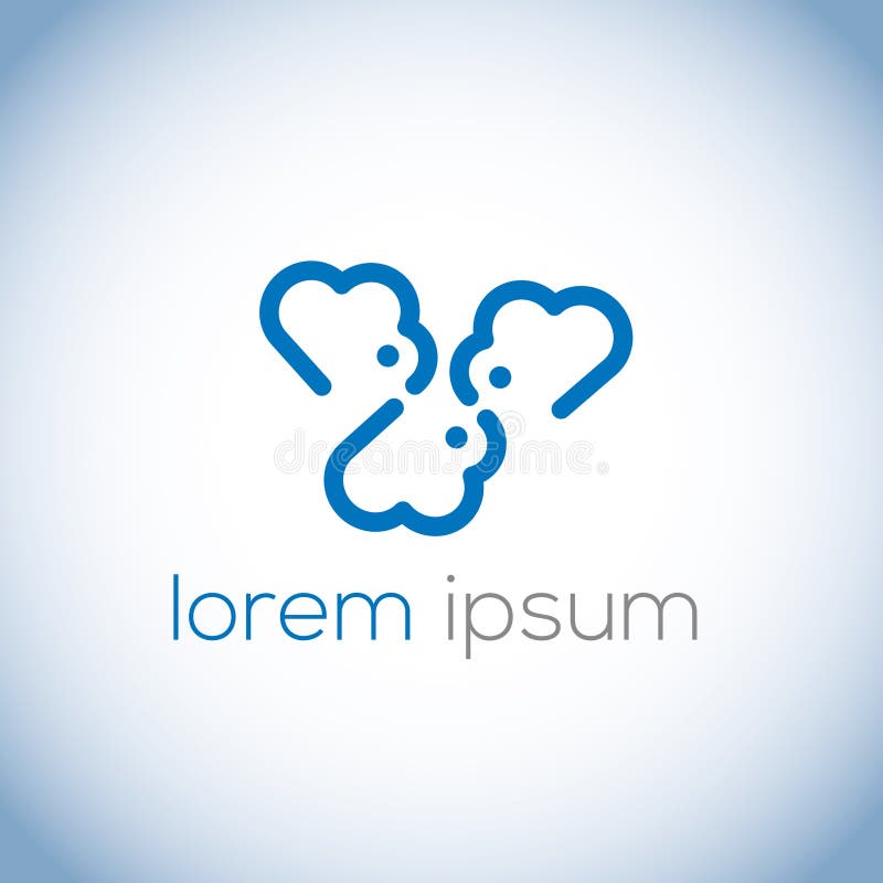 Cloud Icons Vector Logo in the Form of a Group Stock Vector ...