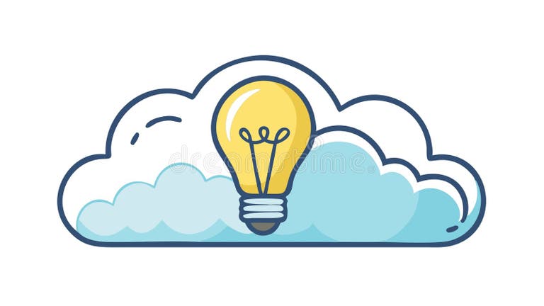 Cloud Idea Generation Icon. Brainstorming, Concept, Inspiration ...