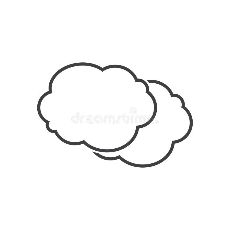 Cloud Illustration Logo Icon Vector Flat Design Stock Vector ...