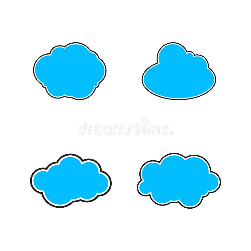 Cloud Illustration Logo Icon Vector Flat Design Stock Vector - Illustration of icon, cloud ...