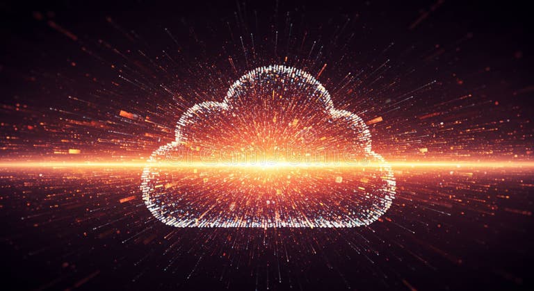 Cloud Illustration Representing Digital or Virtual Storage, Formed by ...