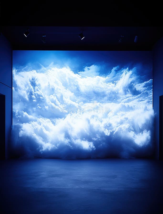 Cloud Immersive Art Installation Stock Photo - Image of digital, mood ...