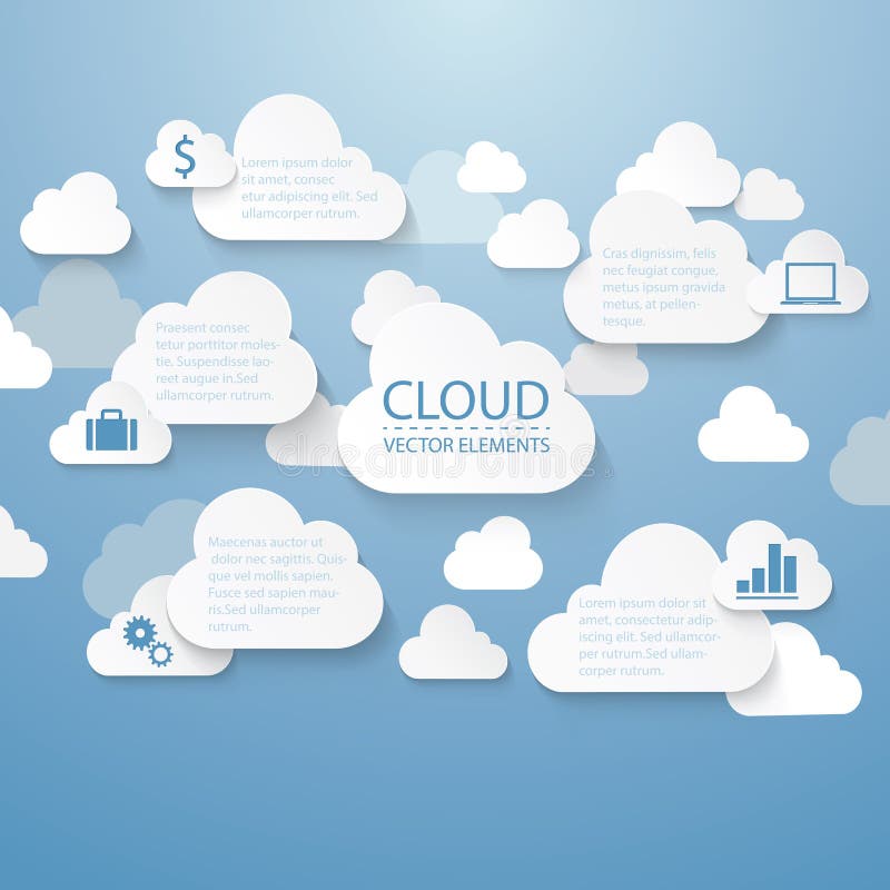 Cloud Infographic stock vector. Illustration of sign - 39515964