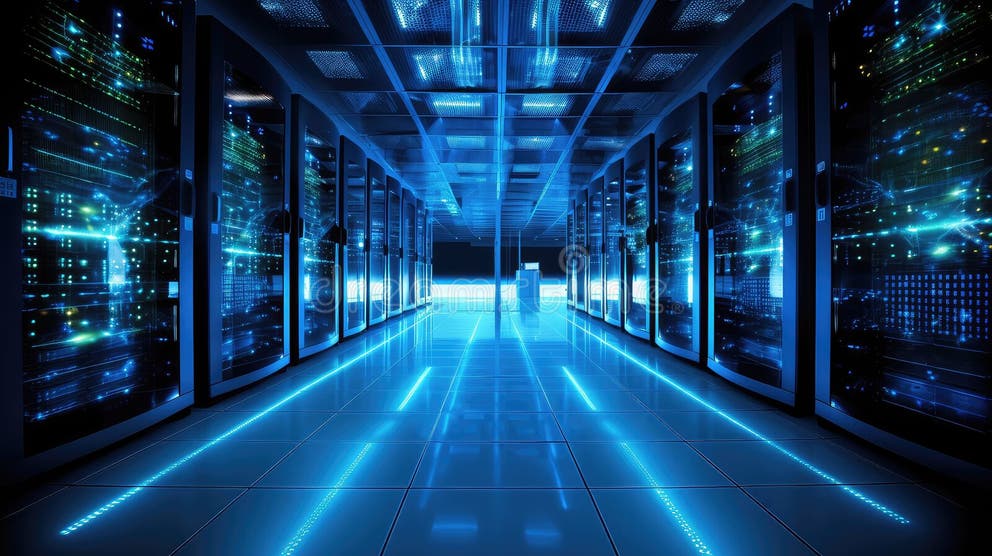 Cloud Information Technology Server Stock Illustration - Illustration ...