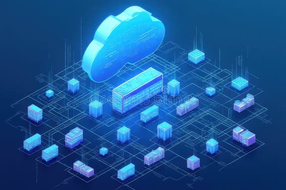 Cloud Infrastructure Architecture Evolution Stock Illustration ...