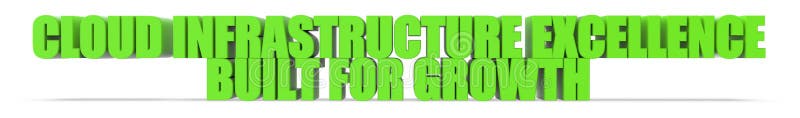 Cloud Infrastructure Excellence Built for Growth, 3d Text Stock ...