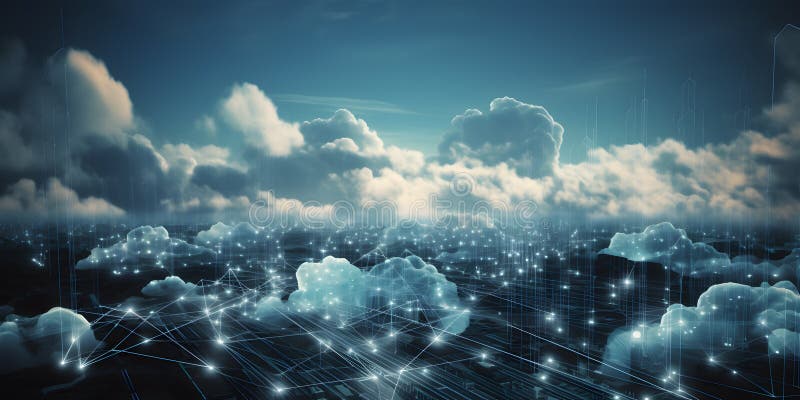 The Cloud Infrastructure Generative AI Stock Illustration ...