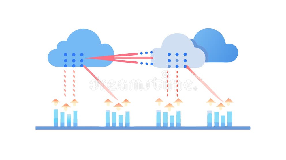 Cloud Infrastructure for Scalable Servers and Data Integration, Vector ...