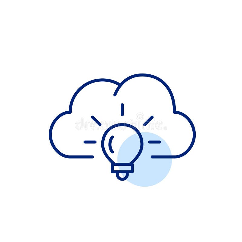 Cloud Innovation and Smart Data Storage Solutions. Light Bulb. Pixel ...