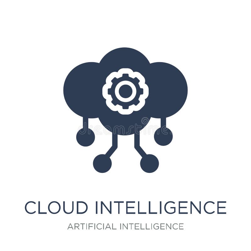 Cloud Intelligence Icon. Trendy Flat Vector Cloud Intelligence I Stock ...