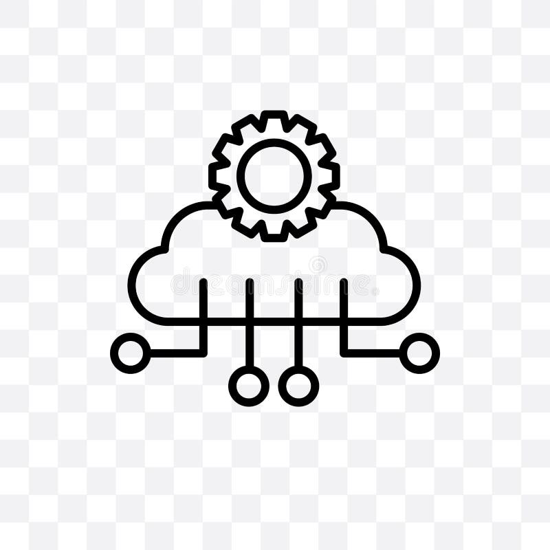 Cloud Intelligence Icon. Trendy Modern Flat Linear Vector Cloud Stock ...