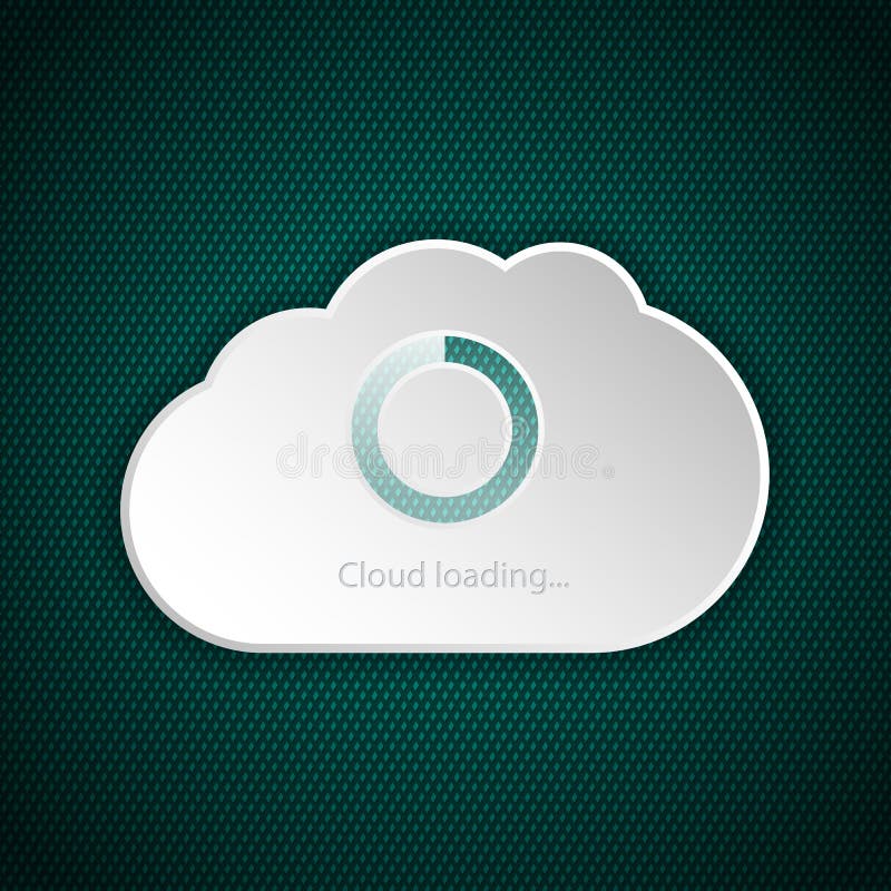 Cloud Interface Loading Screen Stock Vector - Illustration of ...