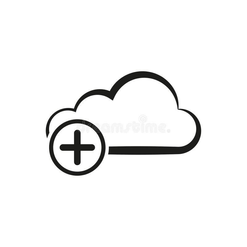 Cloud Internet Add Icon. Cloud Plus Symbol. Vector Illustration. EPS 10 ...