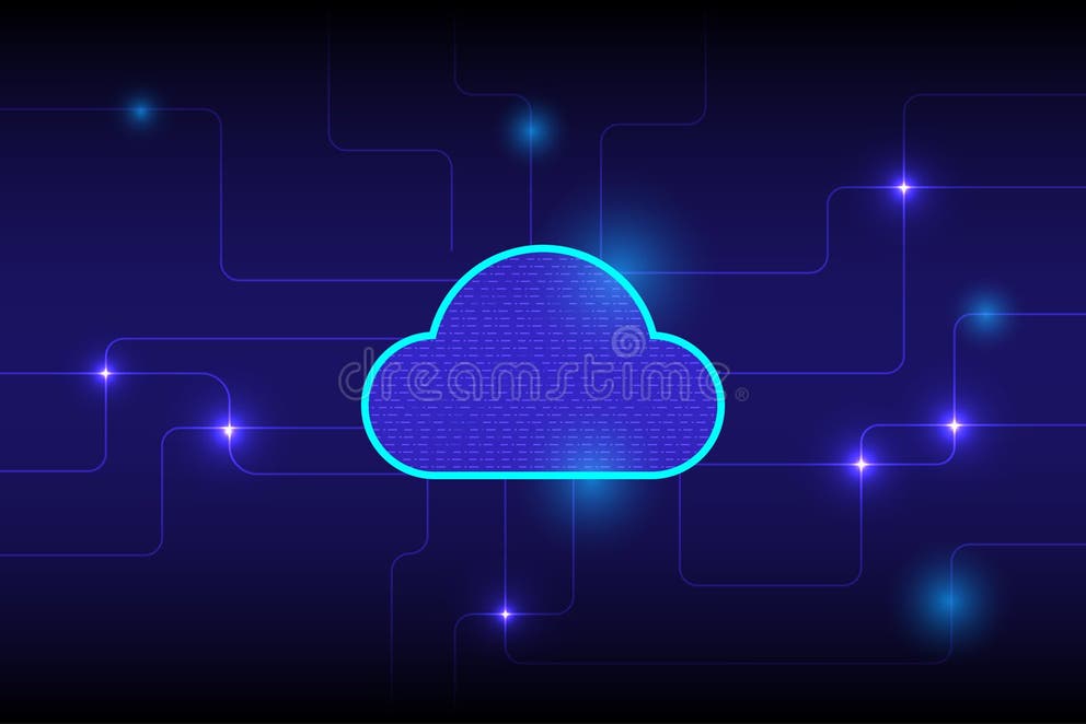 Cloud Internet Data Storage Database and Data Server Concept, Technology Background Stock ...